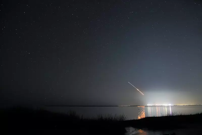 Il lancio della sonda LADEE da Wallops il 18 settembre visto da Atlantic City.